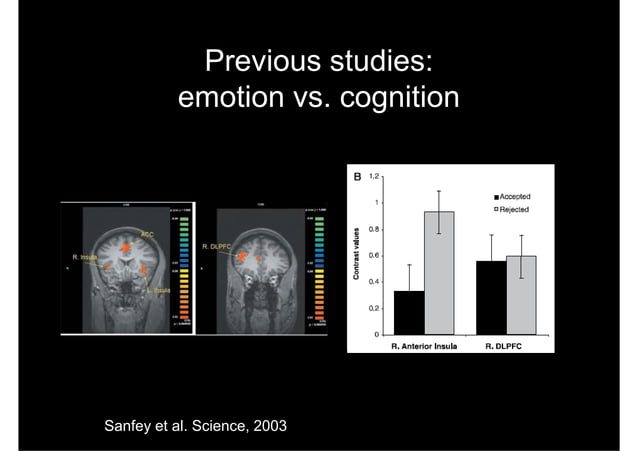 Neural mechanisms of decision making - emotion vs. cognition | PDF