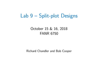 Split-plot Designs | PDF
