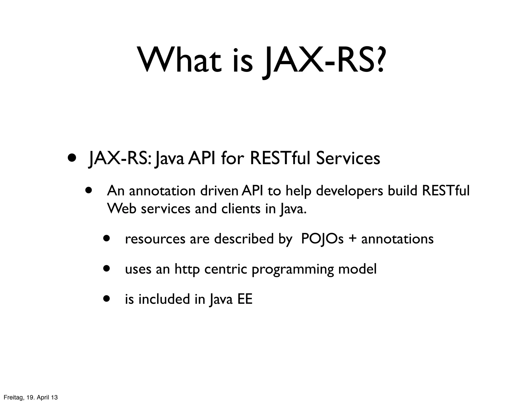 Lab swe-2013intro jax-rs | PPT