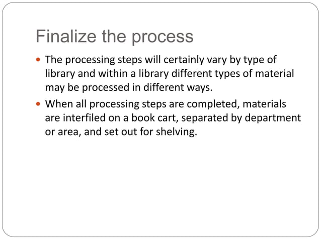 Processing of Library Materials | PPSX