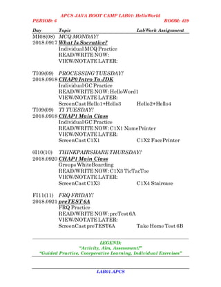 LAB01 Hello World - Boot Camp | PDF