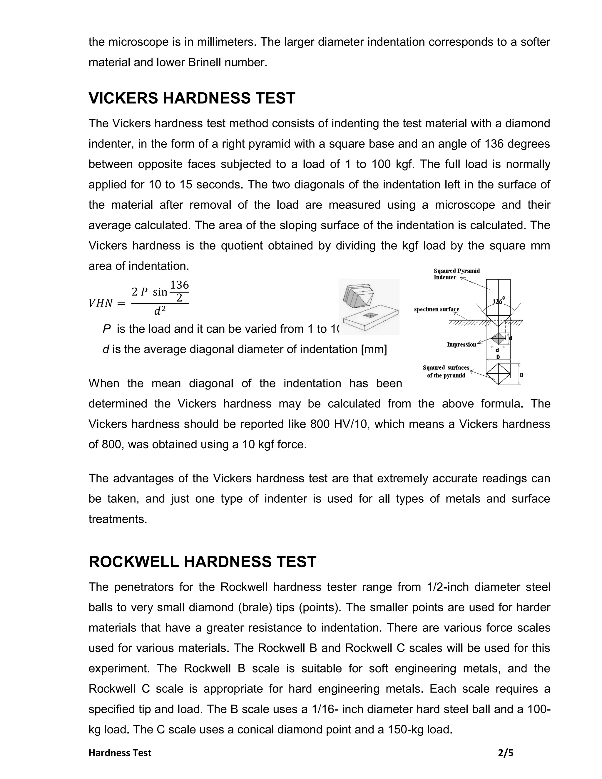 hardness test | PDF