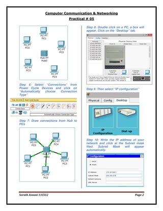 Step by Step guide to set up a simple network in Packet Tracer | PDF