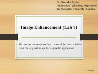 Digital Image Processing (Lab 07) | PPT