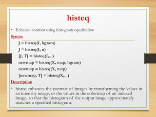 Digital Image Processing (Lab 07) | PPT