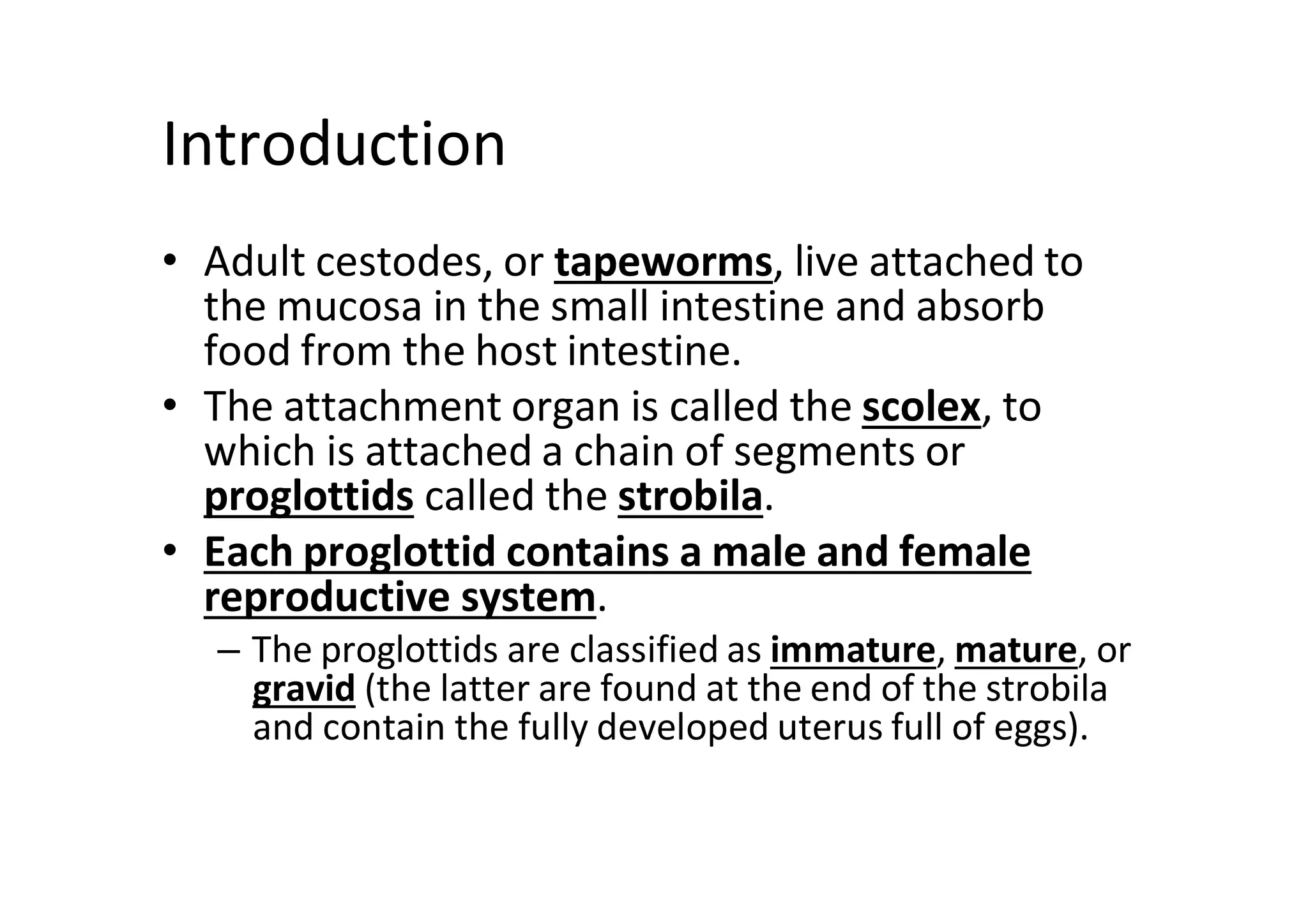 “Overview of Intestinal Cestodes: Types, Life Cycle, and Diseases” | PDF
