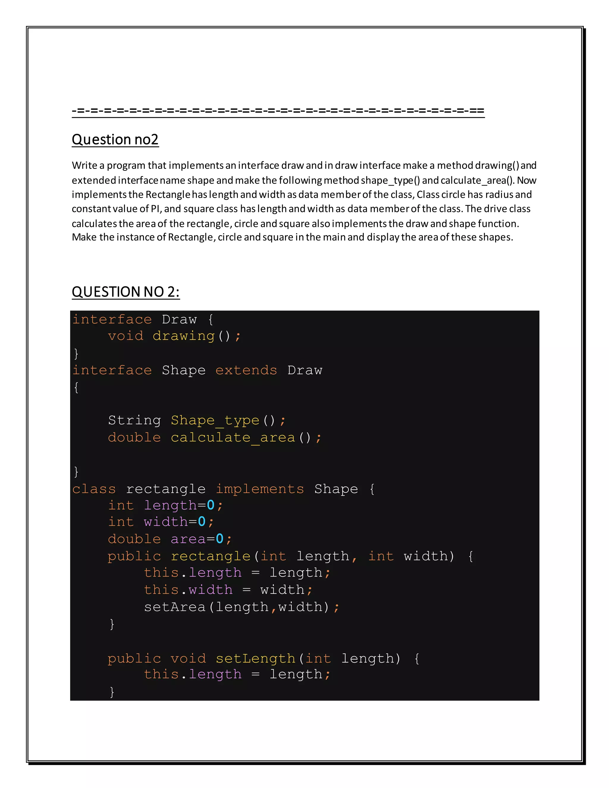 Abstract Classes Interface Exceptional Handling Java | PDF