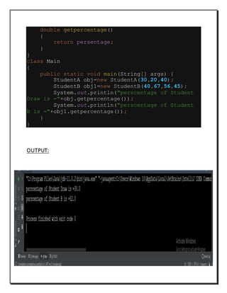 Abstract Classes Interface Exceptional Handling Java | PDF