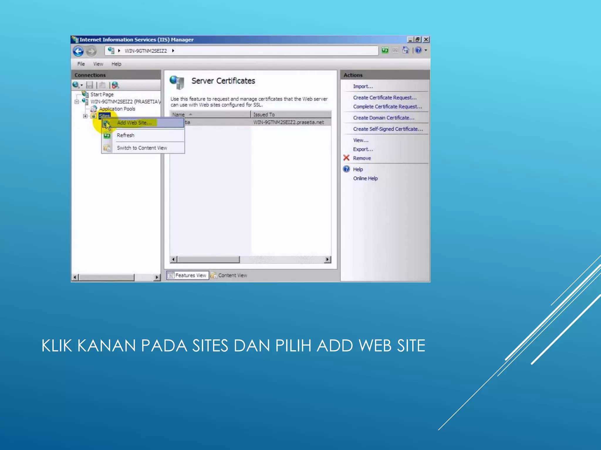 Lab 1.6 Cara Membuat HTTPS Pada Windows Server | PPT
