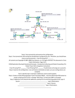 CCNA Packet Tracer 1.6.1 | DOCX