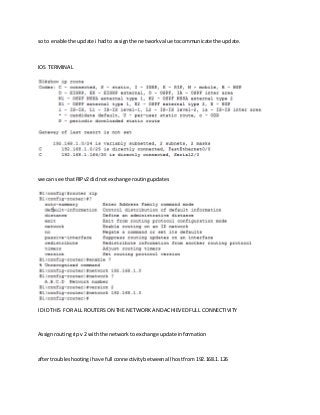 CCNA Packet Tracer 1.6.1 | DOCX