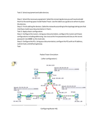 CCNA Packet Tracer 1.6.1 | DOCX