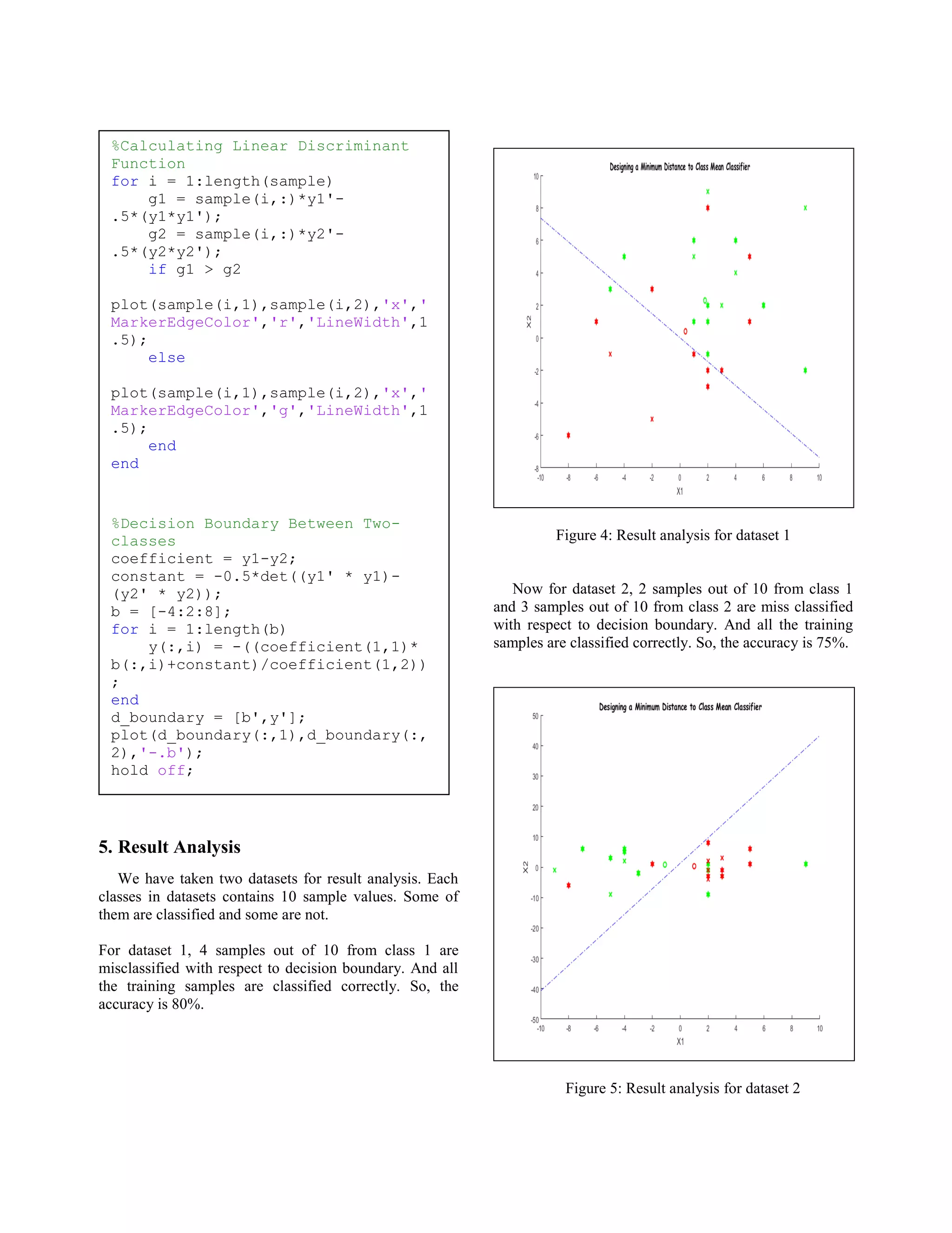 Designing A Minimum Distance to Class Mean Classifier | PDF