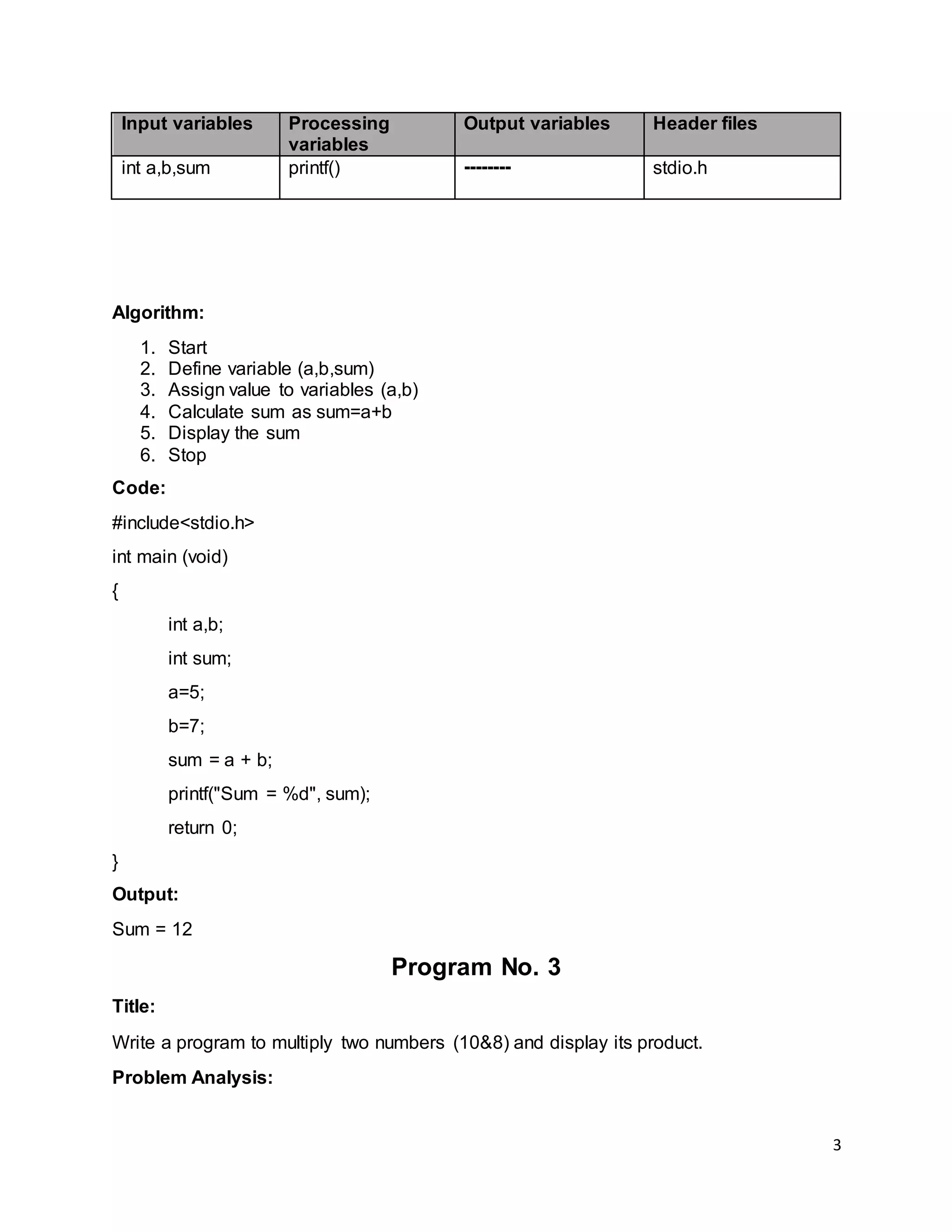 C Programming Lab 1 Pdf