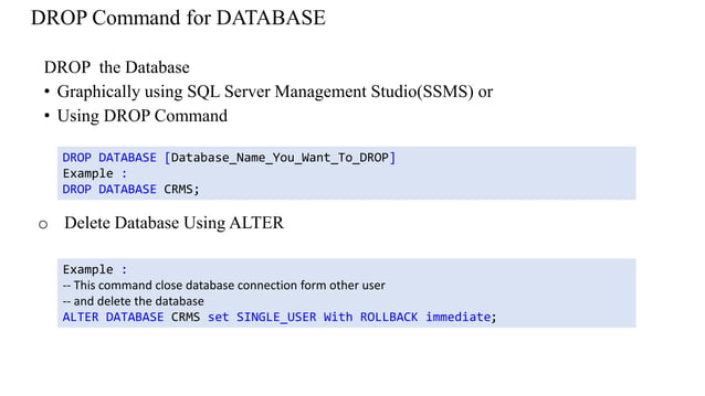database management system: sql commands lab sql | PPTX
