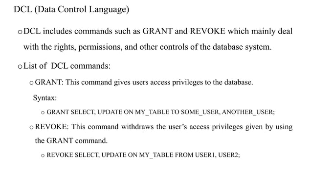 database management system: sql commands lab sql | PPTX
