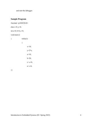 this is lab 1 of course embedded system. | PDF