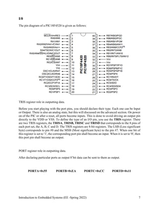 this is lab 1 of course embedded system. | PDF