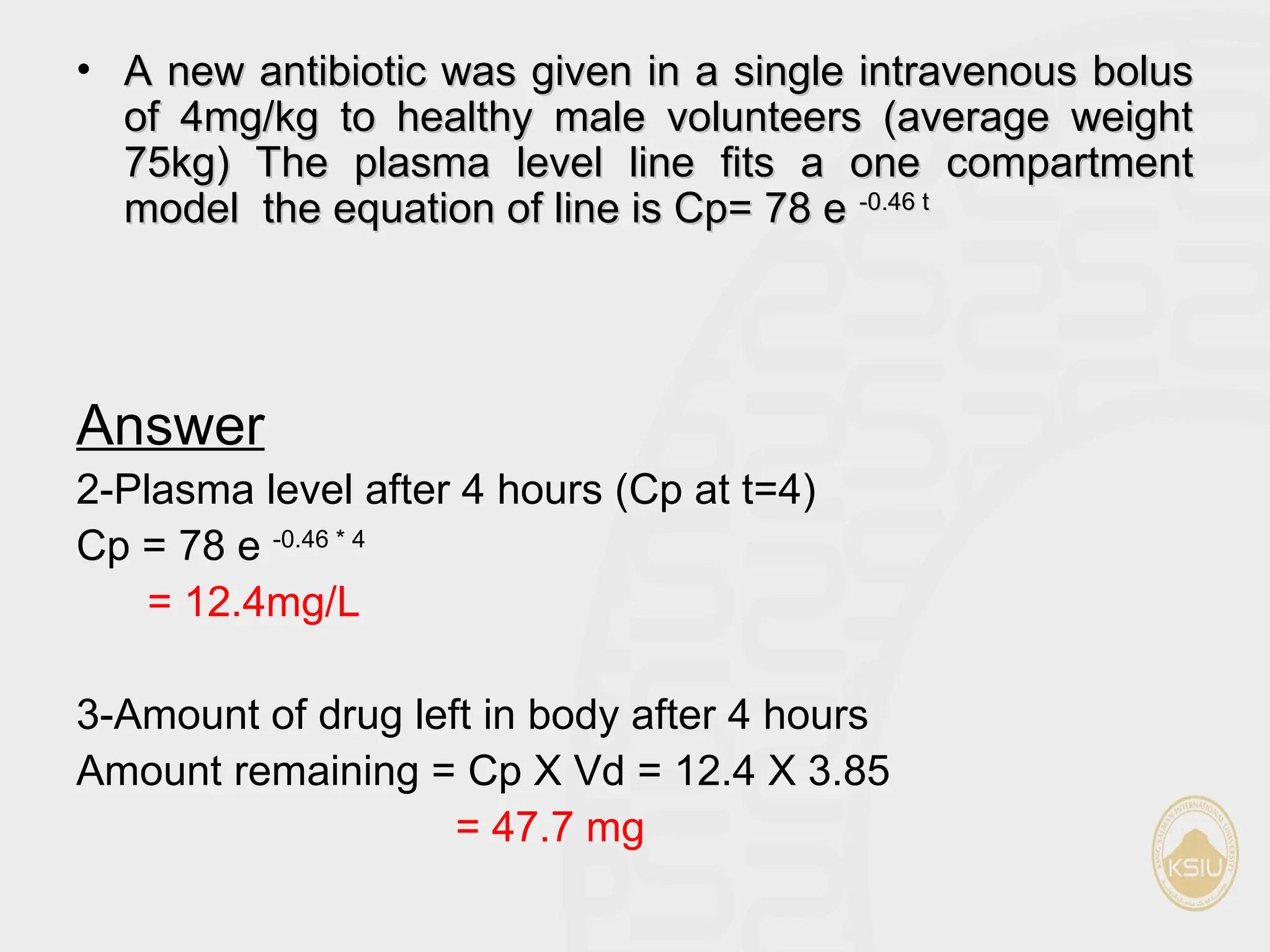 Introduction to clinical Pharmacokinetics | PPT