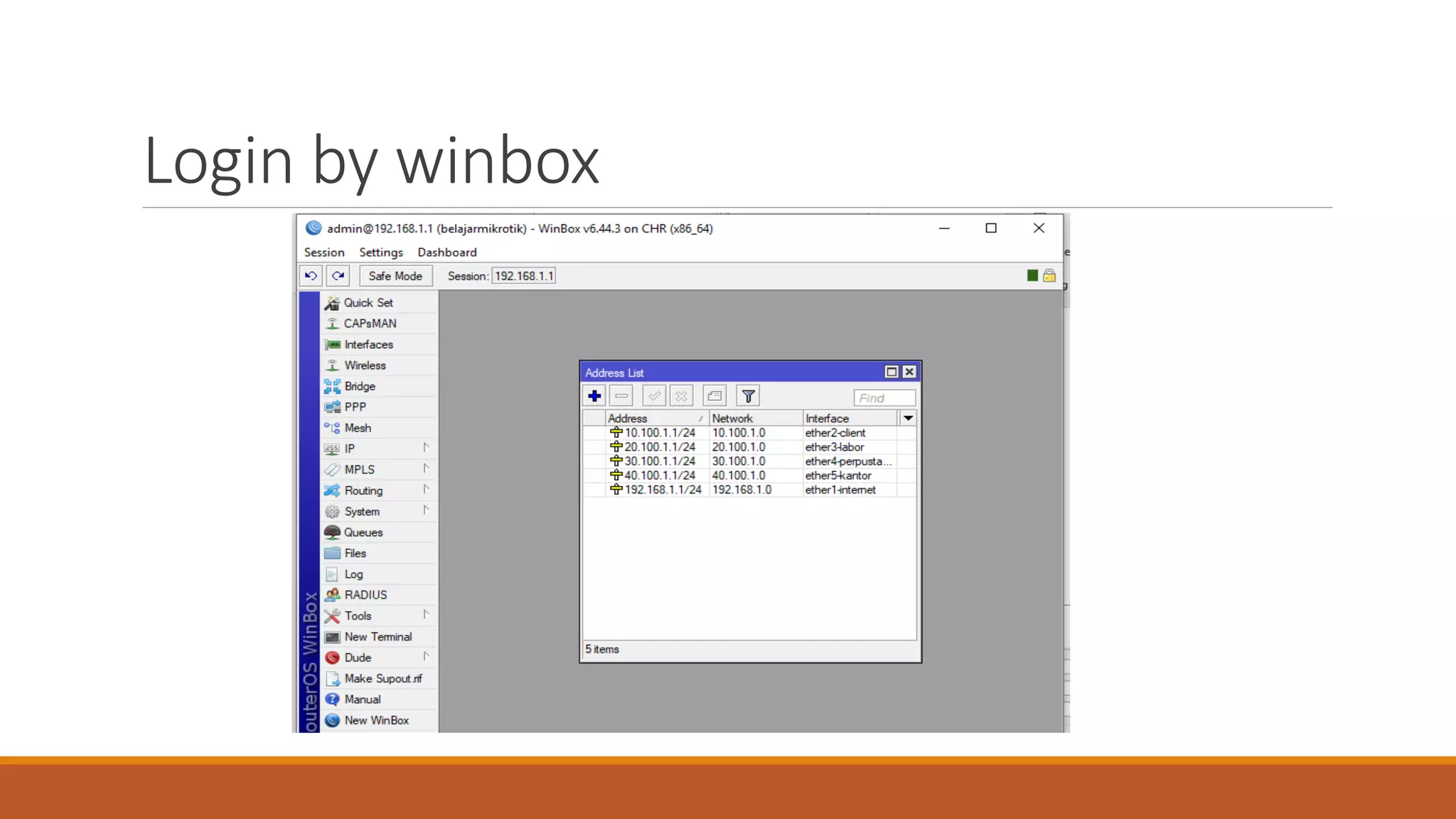 Lab1 basic router-os configuration | PDF