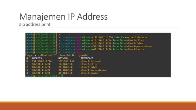 Lab1 basic router-os configuration | PDF