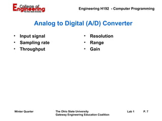 Lab 1 data acquisition fundamentals | PPT