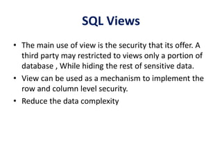 SQL lab number 10 in database system ppt | PPT