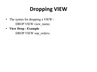 SQL lab number 10 in database system ppt | PPT