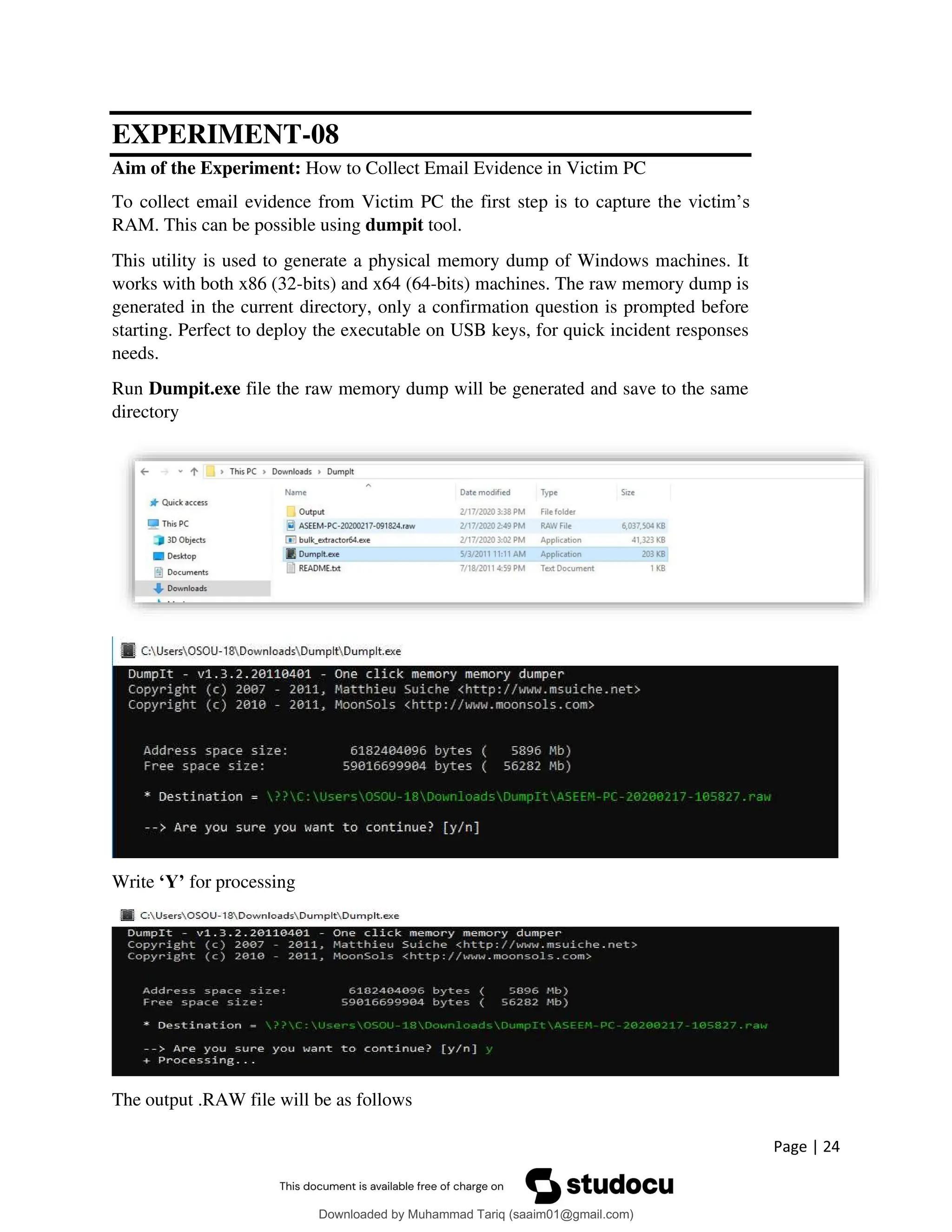 Digital Forensics Lab Experiment 10 Email Forensics | PDF