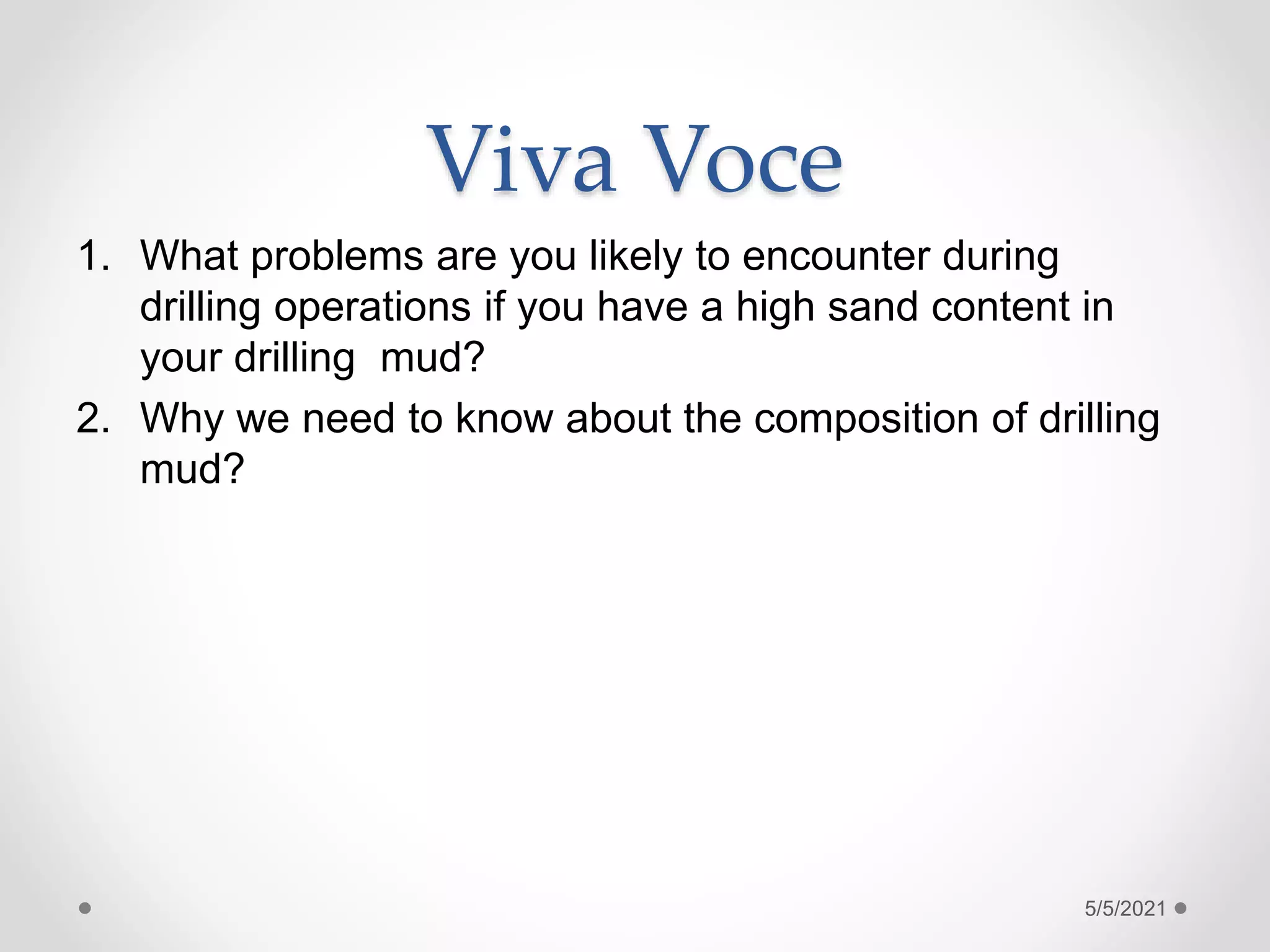 Lab 10 measurement of the oil, water and solid contents of drilling mud ...
