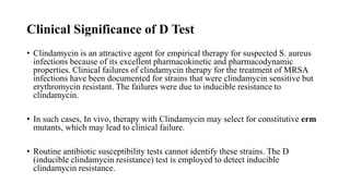 Inducible Clindamycin Resistance Test | PPTX