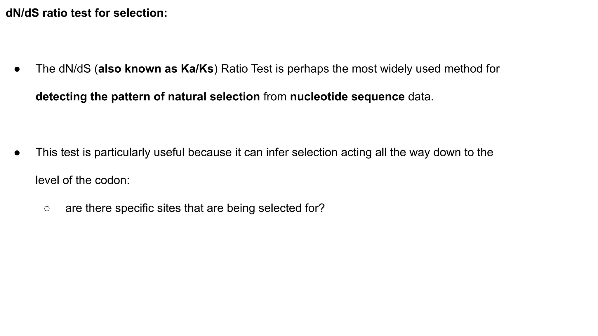 Natural Selection Analysis: Part1 | PPT