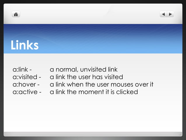 Lab#10 navigation, links and hover rollovers | PPT