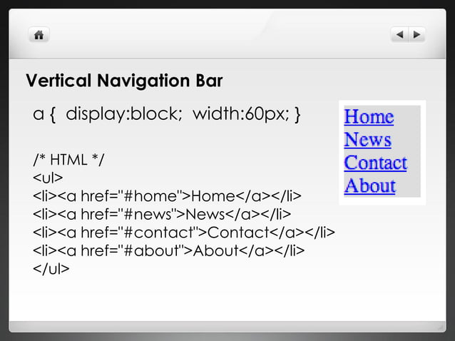 Lab#10 navigation, links and hover rollovers | PPT