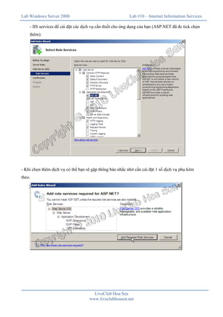 Lab 10 web server | PDF