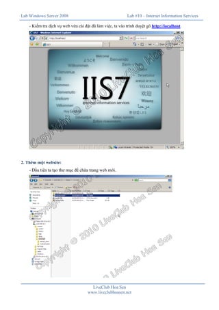Lab 10 web server | PDF