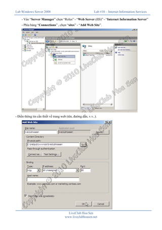 Lab 10 web server | PDF