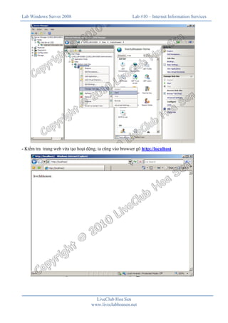 Lab 10 web server | PDF