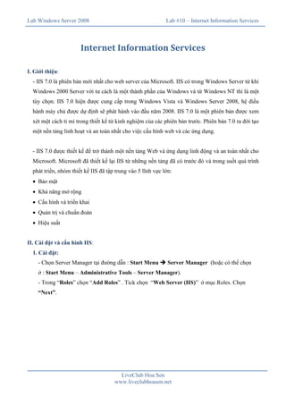 Lab 10 web server | PDF