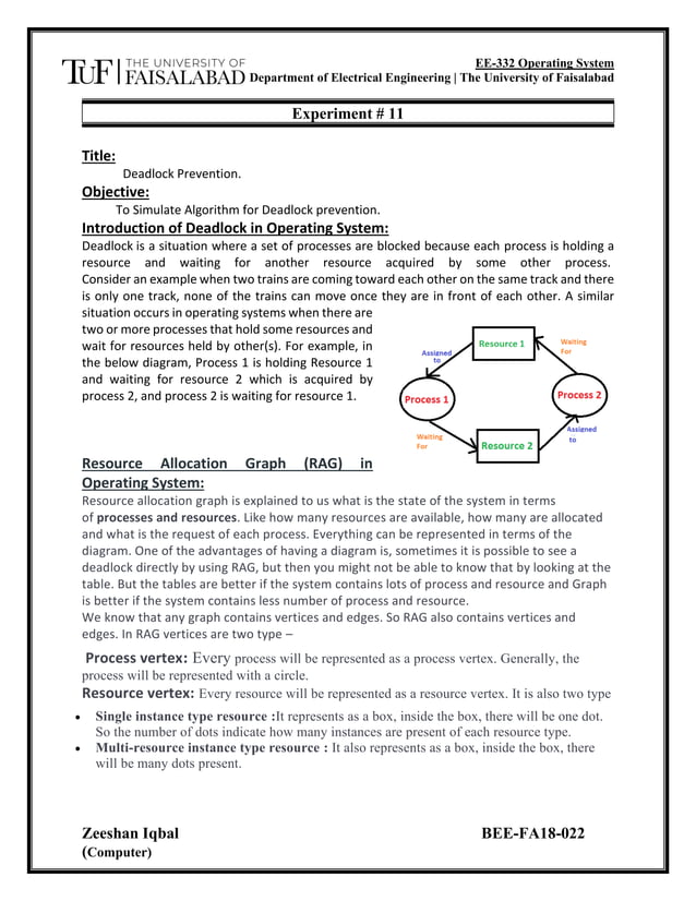 Deadlock Prevention in Operating System | PDF