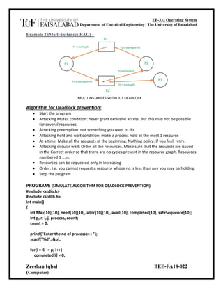 Deadlock Prevention in Operating System | PDF