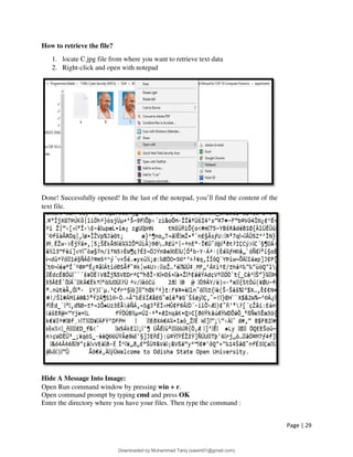 Digital Forensics Lab Experiment for Text File behind Audio File | PDF