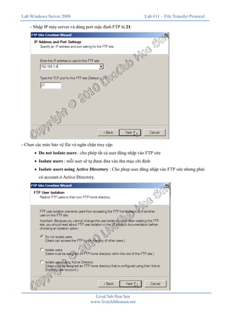 Lab 11 ftp server | PDF