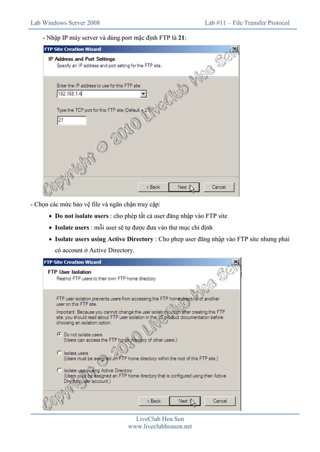 Lab 11 ftp server | PDF