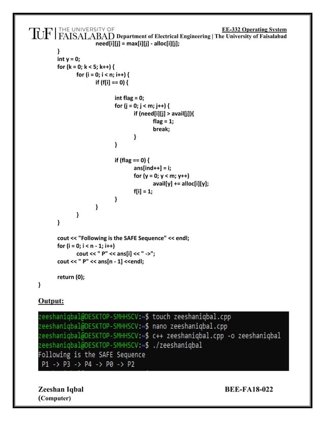 Bankers Algorithm in Operating System | PDF Bankers Algorithm in Operating System | PDF