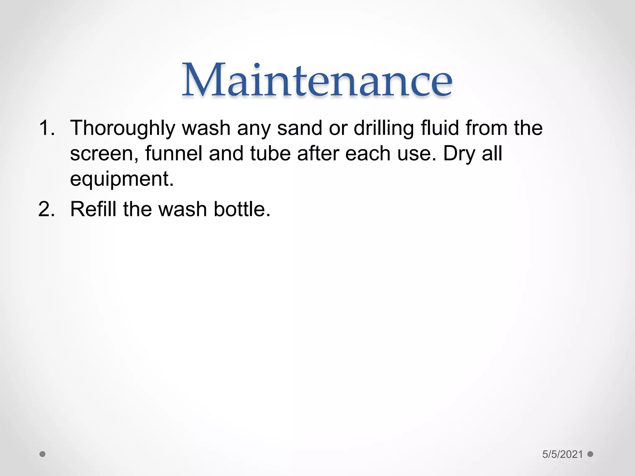 Lab 12 measurement of sand contents present in drilling, mud by using ...
