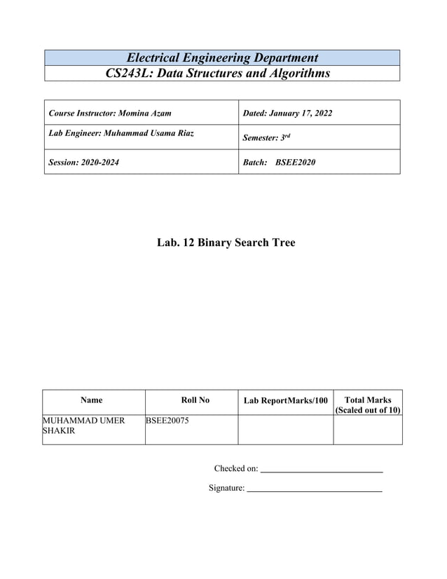 Lab12 dsa bsee20075 | PDF