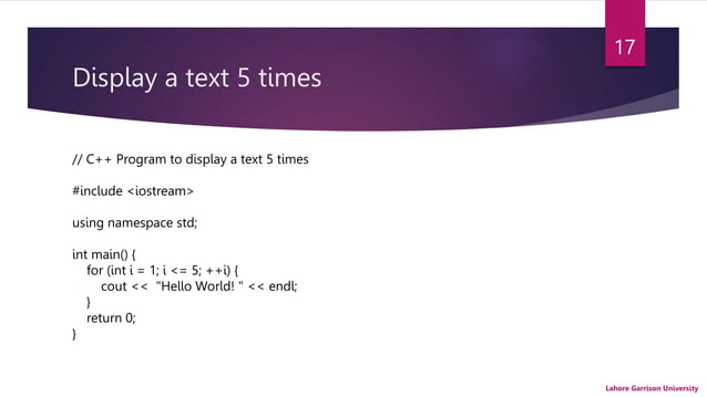 Introduction to Loops using C++. Exploring While&Do-While Loop | PPT