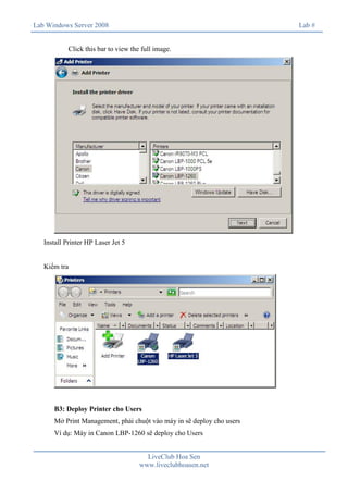 Lab 12 print server | PDF