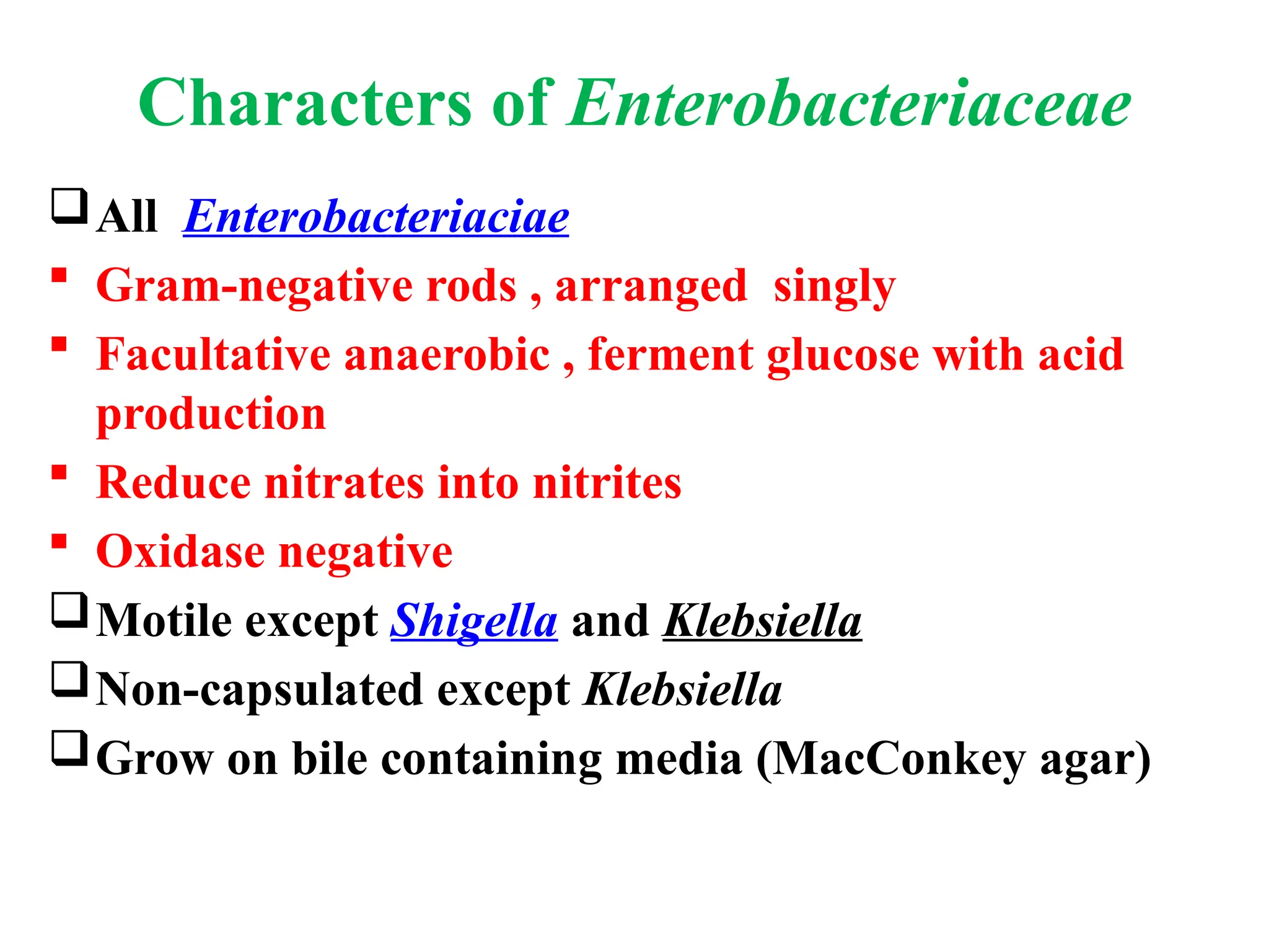 lab 14- Ecoli & Kleb 22. enterobacteriace pptx | PPT
